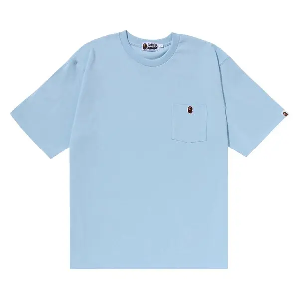 A BATHING APE Ape Head One Point Relaxed Fit Pocket Tee 'sax - Teal