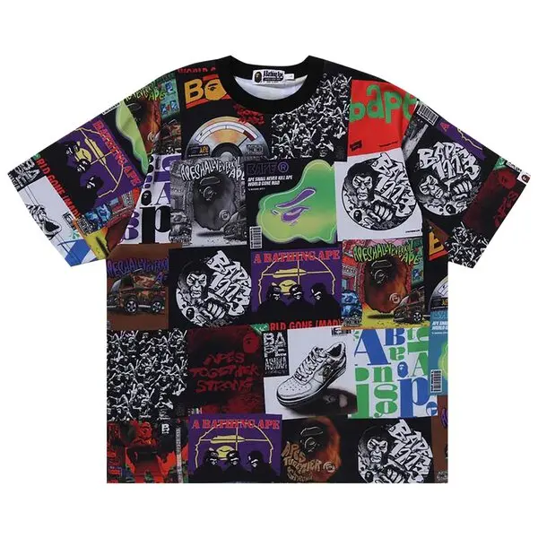 A BATHING APE Album Monogram Tee - Multicolor