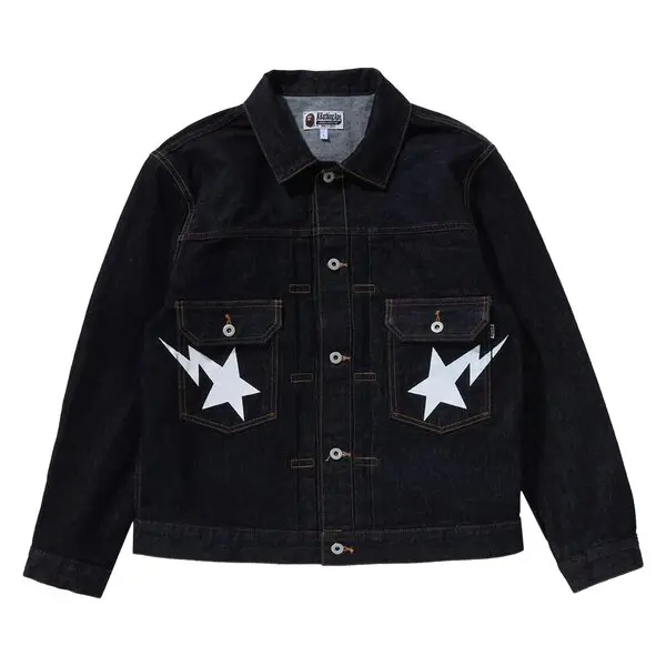A BATHING APE Sta Denim Type-02 Jacket - Blue