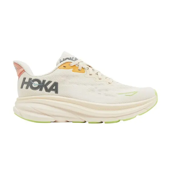 HOKA® Wmns Clifton Wide Sneakers - Cream