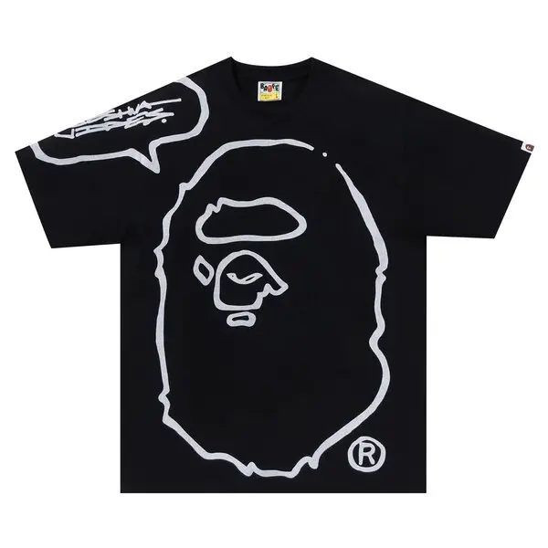 A BATHING APE X Joshua Vides Ape Head Tee - Black