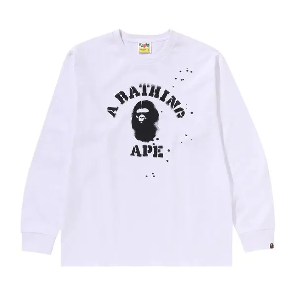 A BATHING APE X Joshua Vibes College Long-sleeve Tee - White