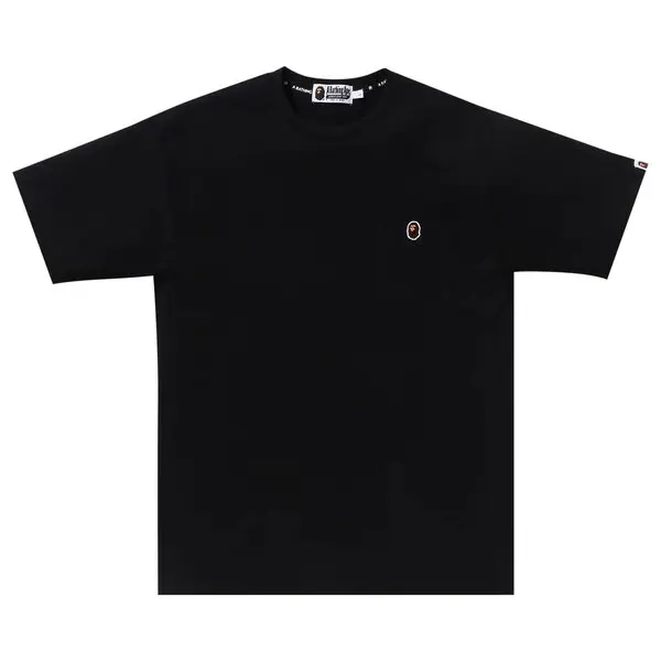 A BATHING APE Ape Head One Point Pocket Tee - Black