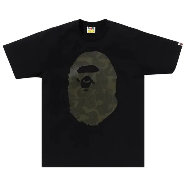 A BATHING APE Asia Camo Big Ape Head Tee - Black
