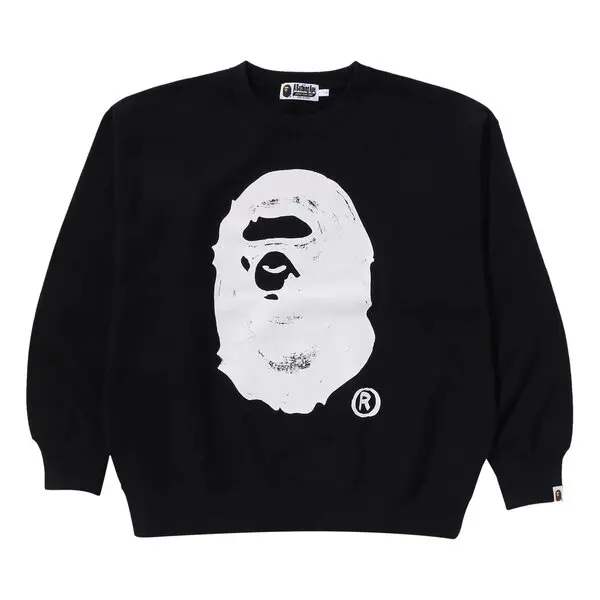 A BATHING APE X Joshua Vibes Ape Head Crewneck - Black
