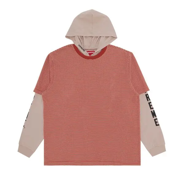 Supreme Layered Hooded Long-sleeve Top - Tan