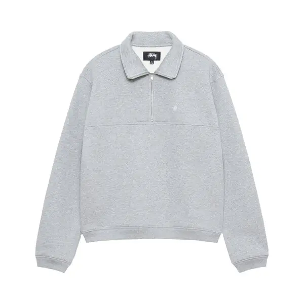 StÜssy Fleece Zip Mockneck - Grey