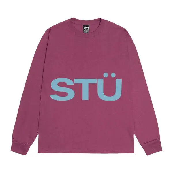 StÜssy All Caps Long-sleeve Tee 'berry