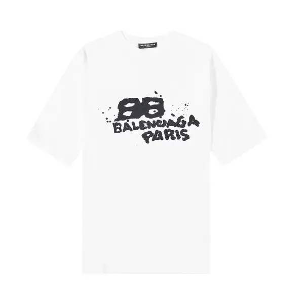 Balenciaga Medium Fit T-shirt - White