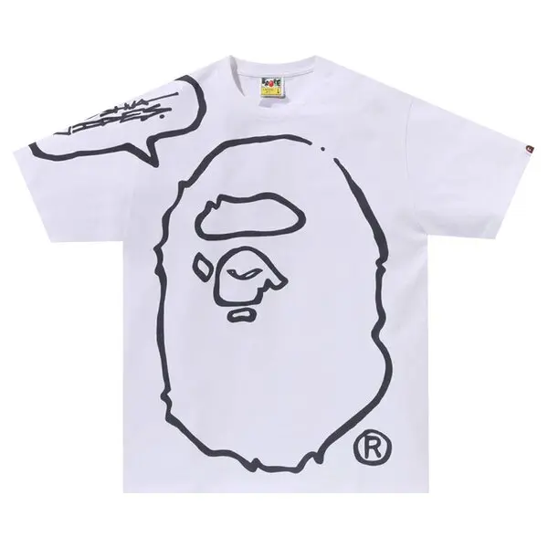 A BATHING APE X Joshua Vides Ape Head Tee - White