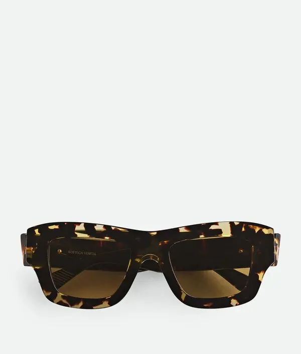 BOTTEGA  VENETA Bottega Veneta Squared Sunglasses - Havana/brown