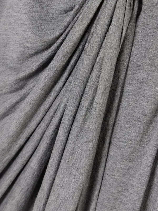Loewe Asymmetric Knotted Jersey Midi Dress