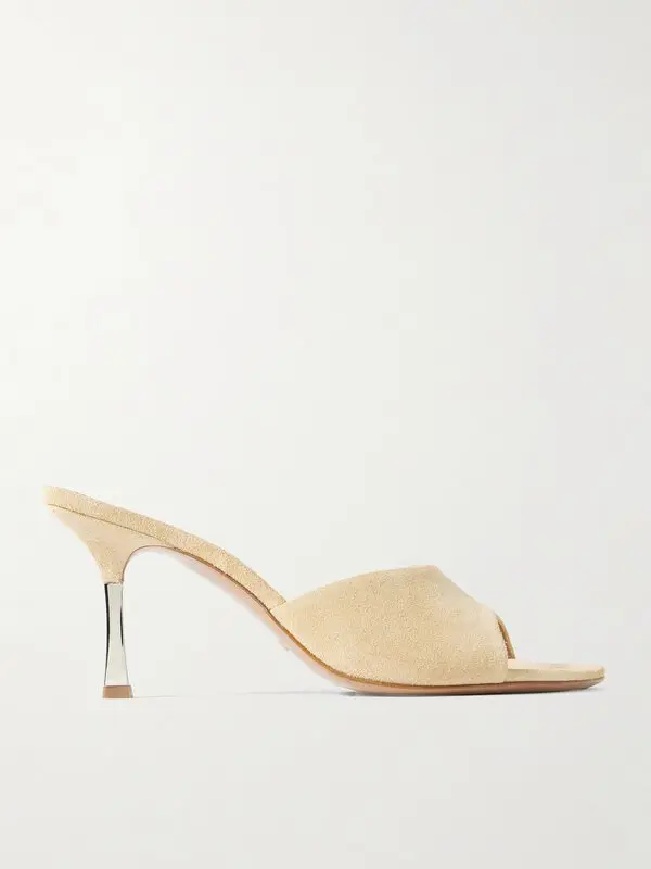Paris Texas Lorena Suede Mules - Cream