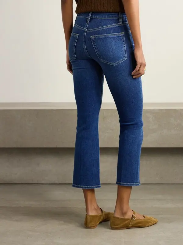 FRAME Reboot Crop High-rise Bootcut Jeans - Blue