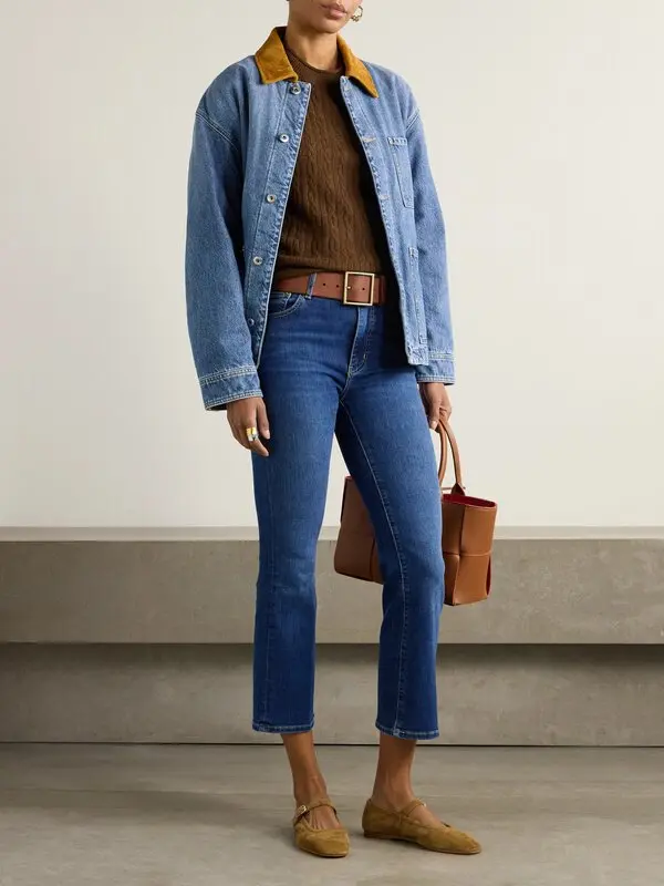 FRAME Reboot Crop High-rise Bootcut Jeans