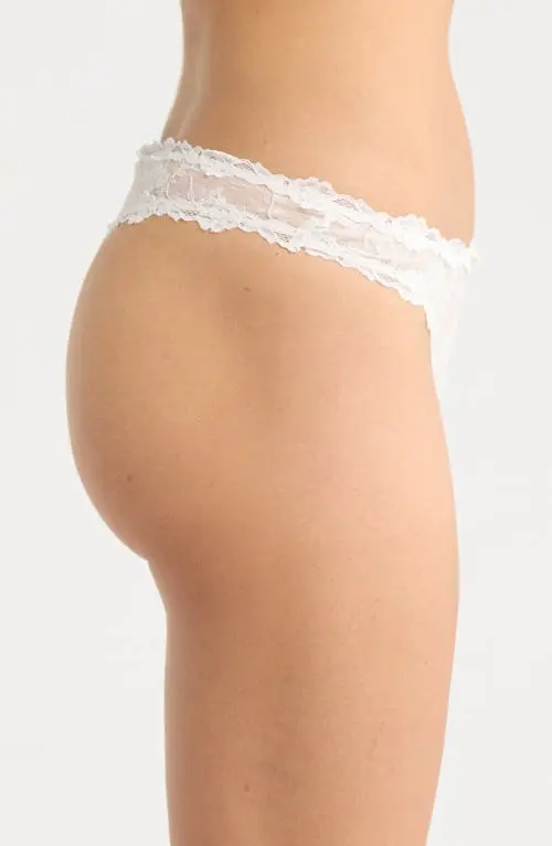 SKIMS Stretch Lace Dipped Thong - Marble