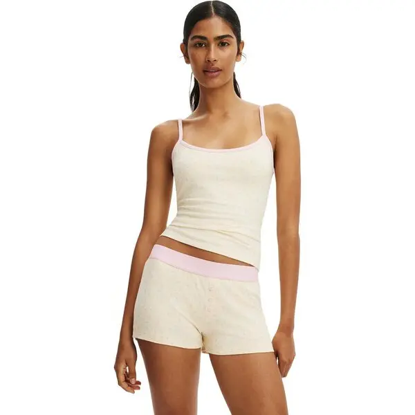 Cotton:on Dreamy Soft Longline Cami - Hazel Ditsy Banana Whip
