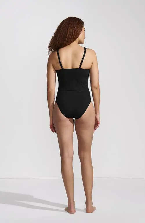 LANDS' END High Waisted Bikini Bottom - Black