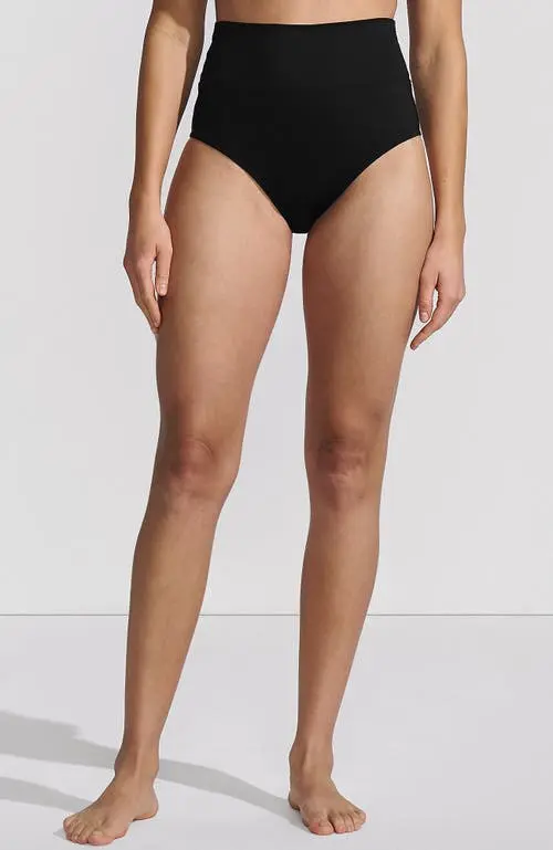 LANDS' END Chlorine Resistant High Waisted Bikini Bottoms - Black