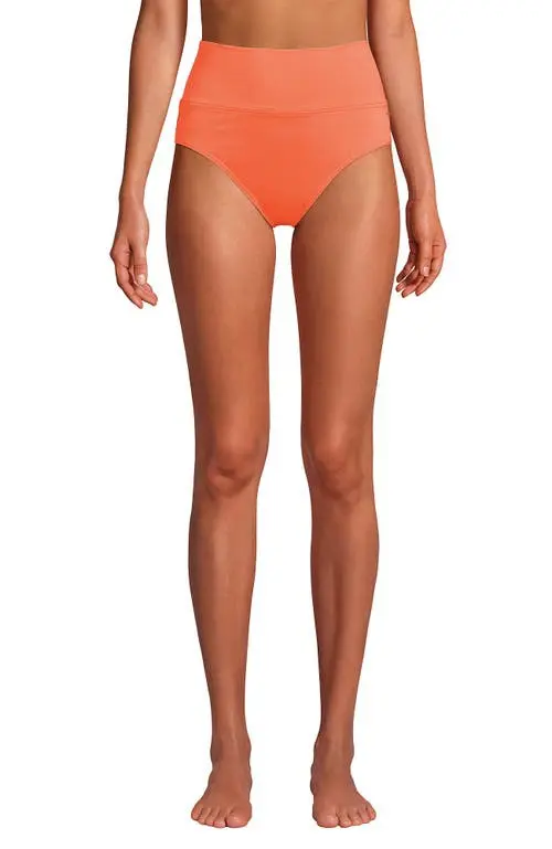 LANDS' END High Waisted Bikini Bottom - Papaya Orange