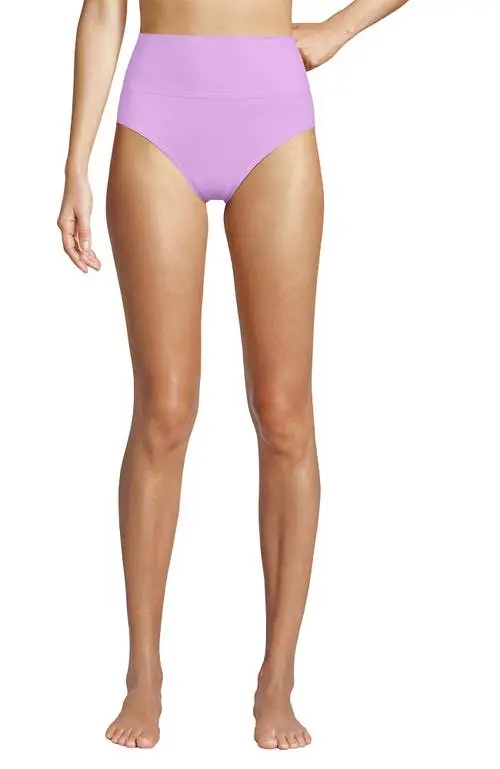 LANDS' END Chlorine Resistant High Waisted Bikini Bottoms - Wild Lilac