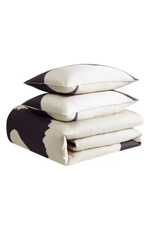 Marimekko Iso Unikko Organic Cotton Duvet Cover & Sham Set - Open Charcoal