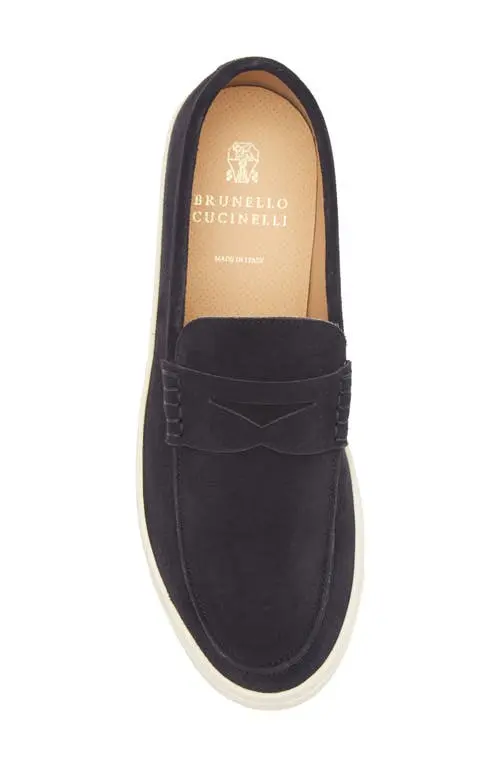 Brunello Cucinelli Suede Loafer Sneaker