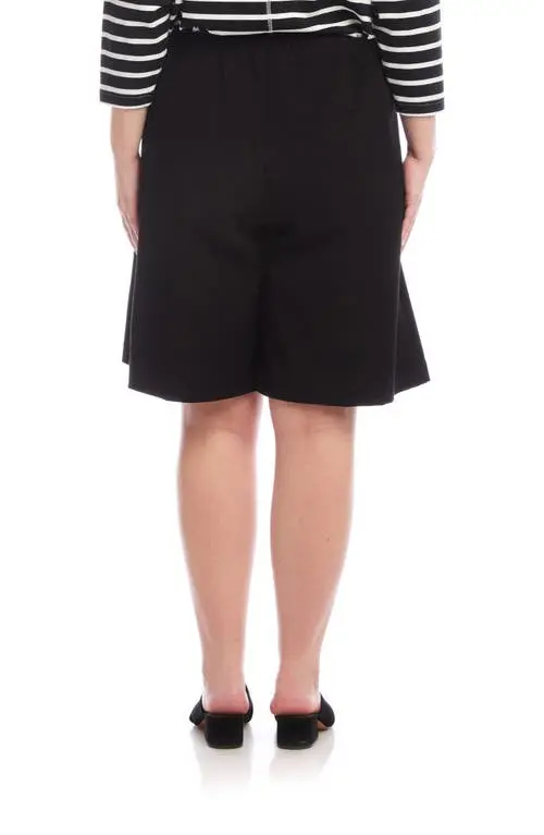 Karen Kane High Waist Stretch Twill Shorts - Black