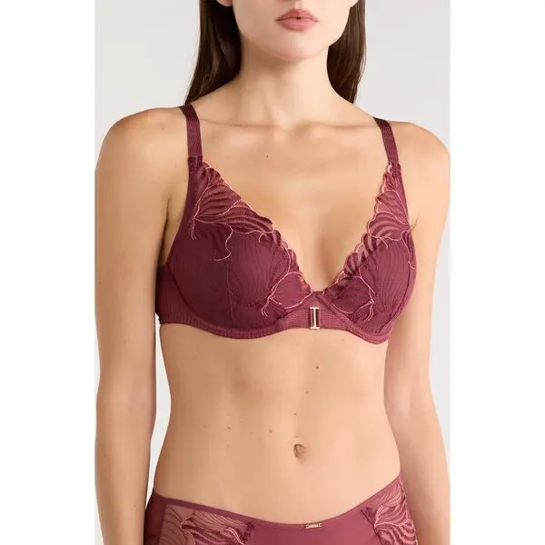 Chantelle Legend Underwire Plunge T-shirt Bra - Sienna Guava