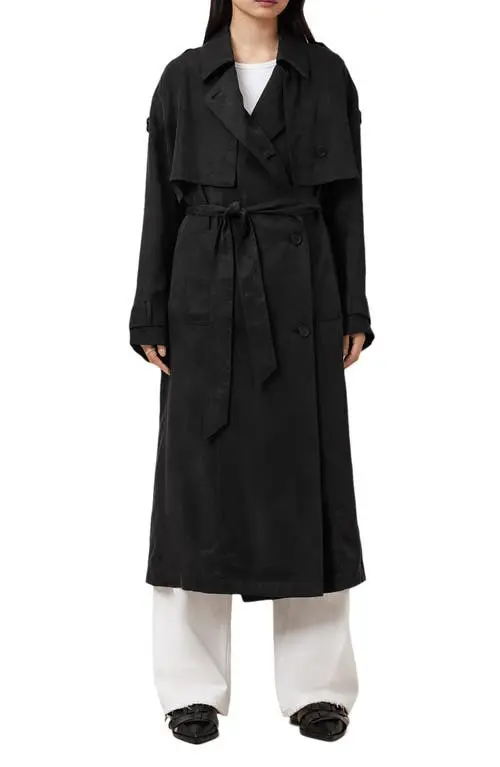 ALLSAINTS Linnie Trench Coat - Black