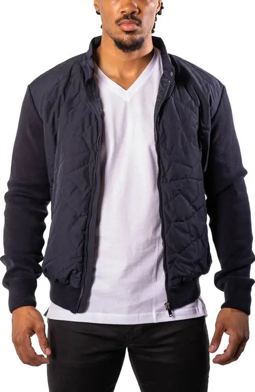 MACEOO Quilted & Knit Bomber Jacket