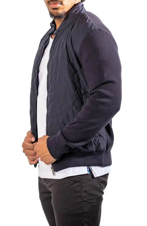 MACEOO Quilted & Knit Bomber Jacket