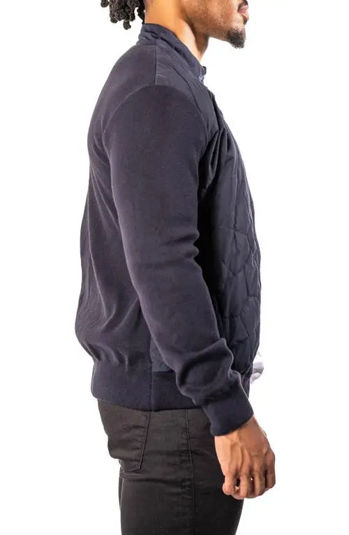 MACEOO Quilted & Knit Bomber Jacket