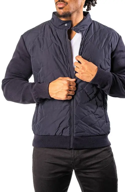MACEOO Quilted & Knit Bomber Jacket