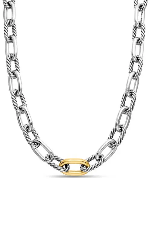 David Yurman Dy Madison® Chain Necklace - Silver/ Gold