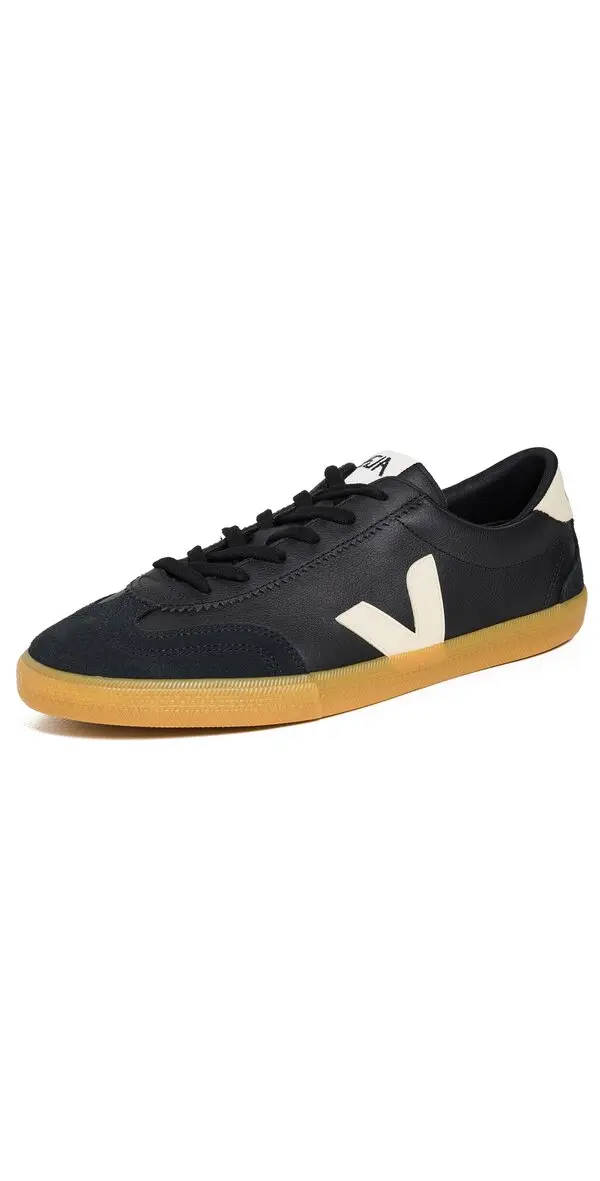 VEJA Volley O.t. Leather Sneakers - Black/pierre