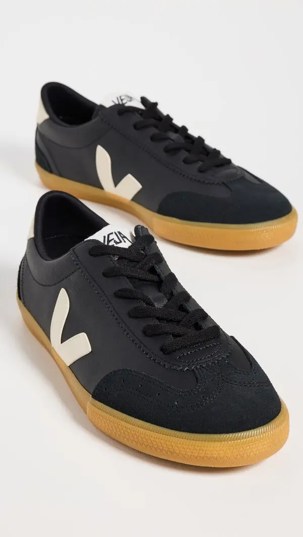 VEJA Volley O.t. Leather Sneakers - Black/pierre