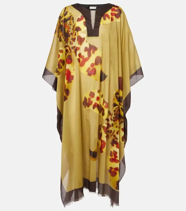 Dries Van Noten Floral Cotton Beach Cover-up - Green