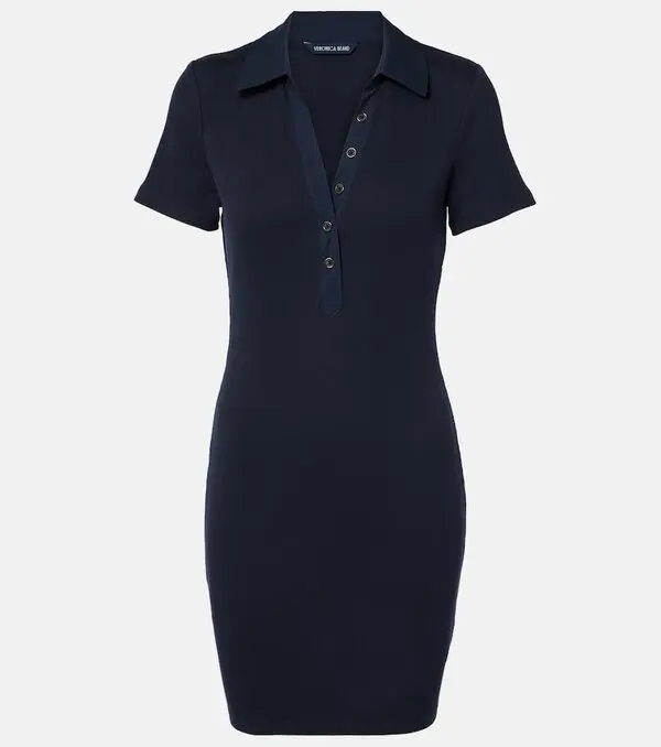 Veronica Beard Bailey Cotton-blend Polo Shirt Dress