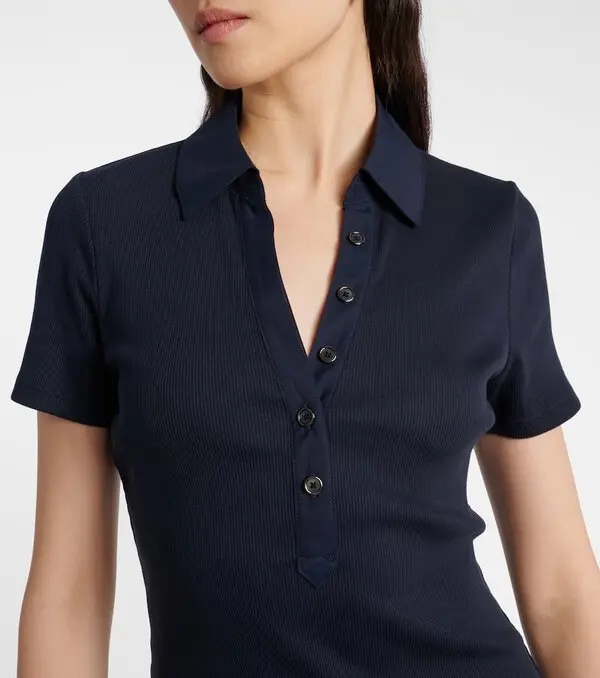 Veronica Beard Bailey Cotton-blend Polo Shirt Dress