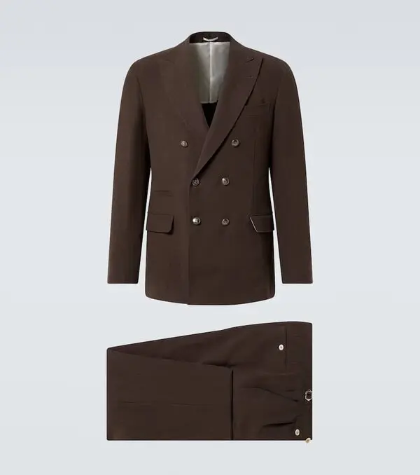 Brunello Cucinelli Double-breasted Linen Suit