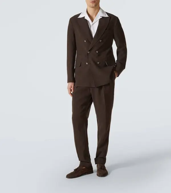 Brunello Cucinelli Double-breasted Linen Suit