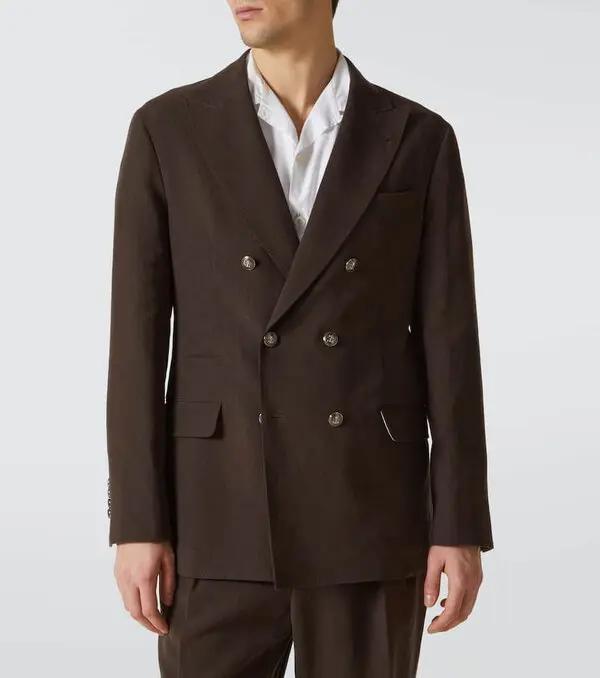 Brunello Cucinelli Double-breasted Linen Suit