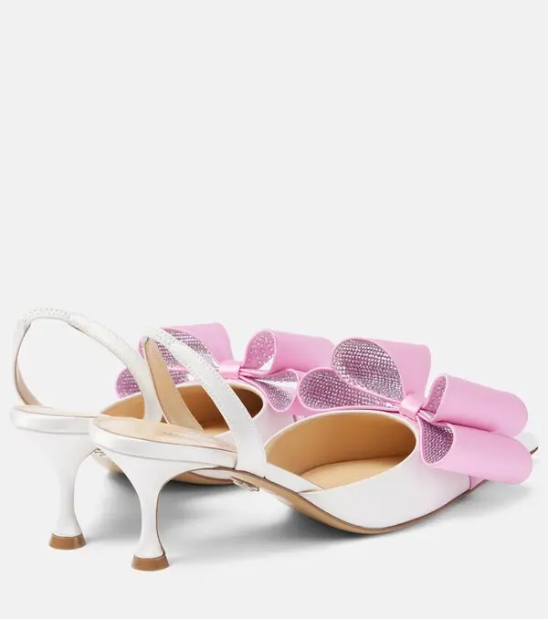 Mach & Mach Le Cadeau Slingback Pumps - White
