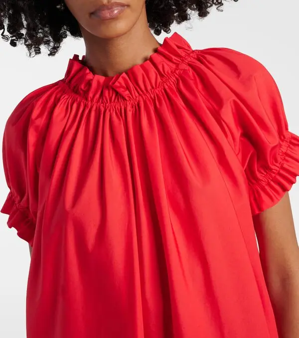 Simone Rocha Puff-sleeve Ruffled Midi Dress