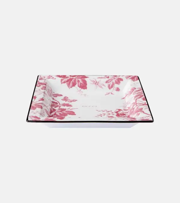 Gucci Herbarium Large Porcelain Decorative Tray - White