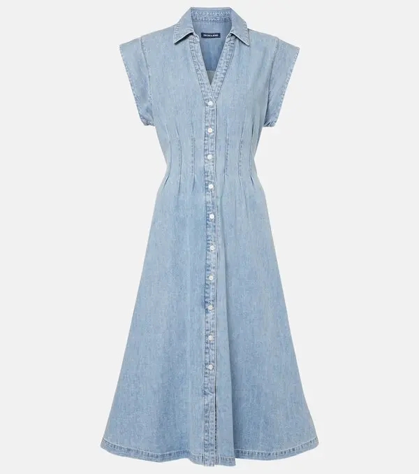 Veronica Beard Ruben Denim Midi Dress - Blue