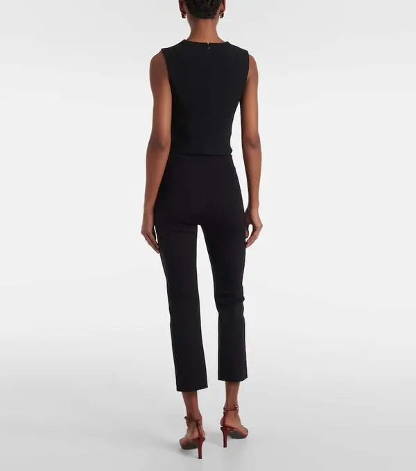 FFORME Shim Cropped Jersey Slim Pants - Black