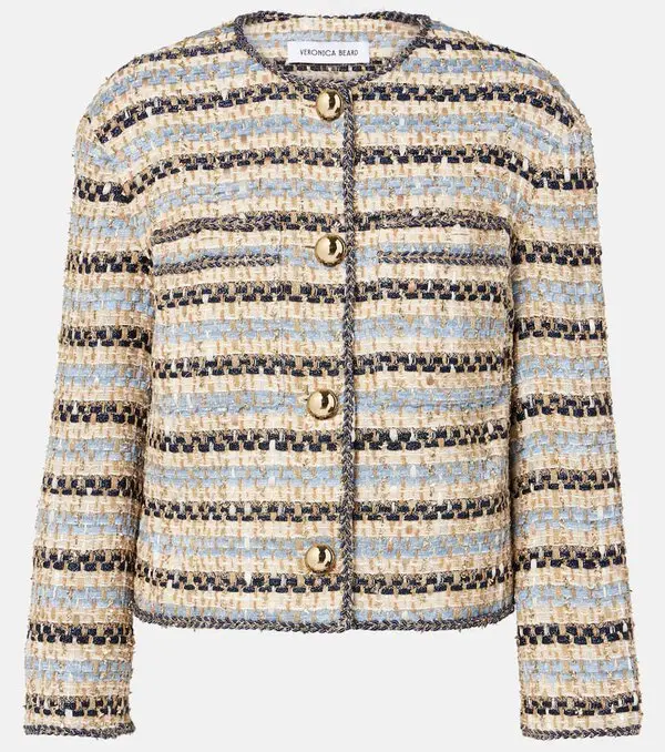 Veronica Beard Sumira Tweed Jacket - Blue