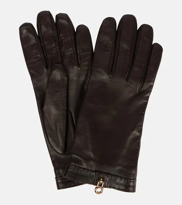 Loro Piana Nora Leather Gloves - Brown